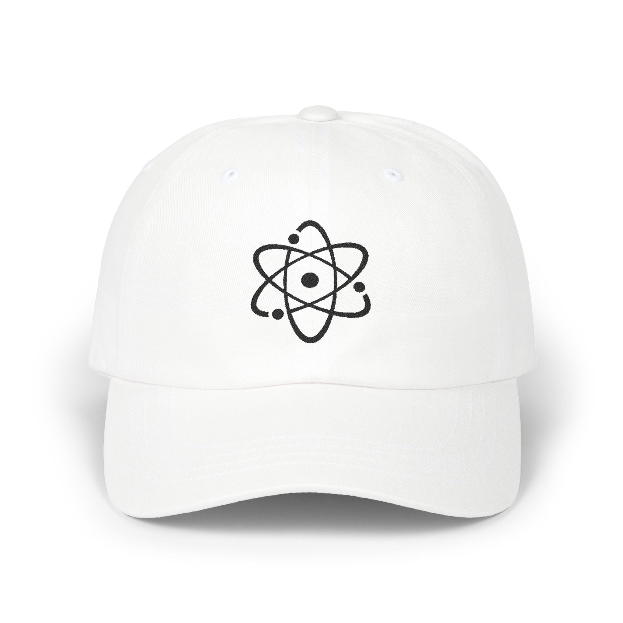 Atom (White) - Classic Dad Embroidered Hat – Because Science