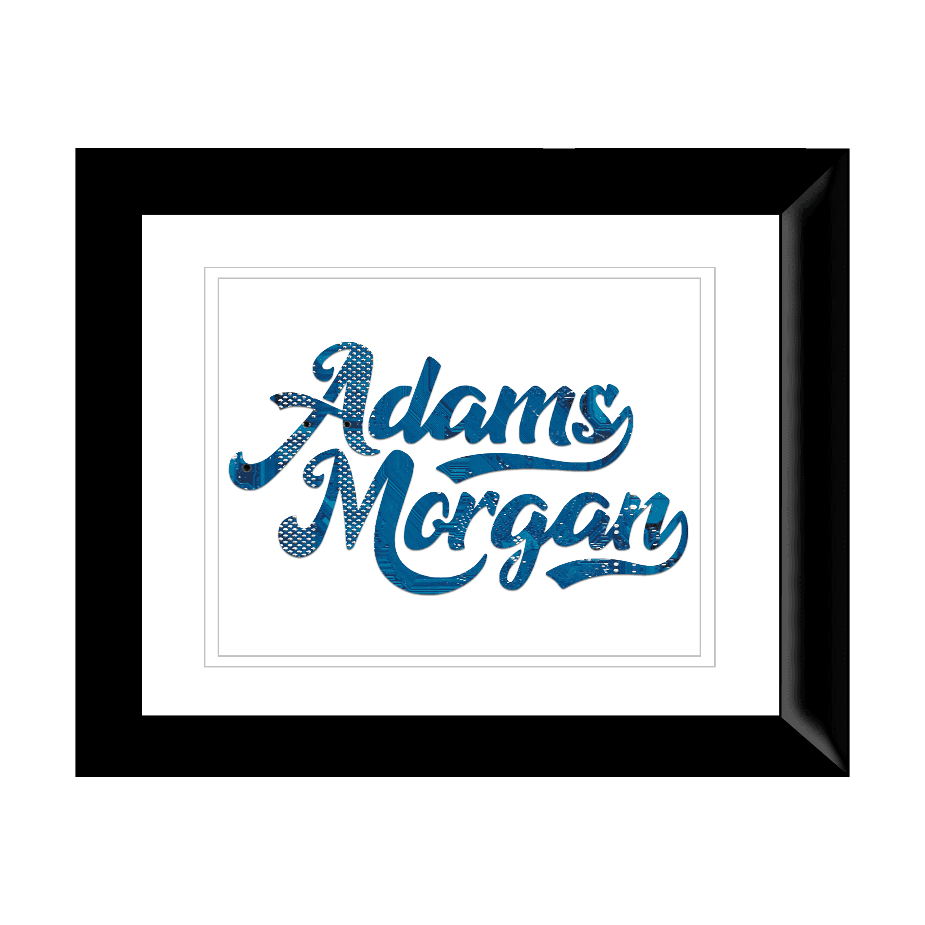 Adams Morgan Cursive Circuit Board Art - 11x14 – Because Science