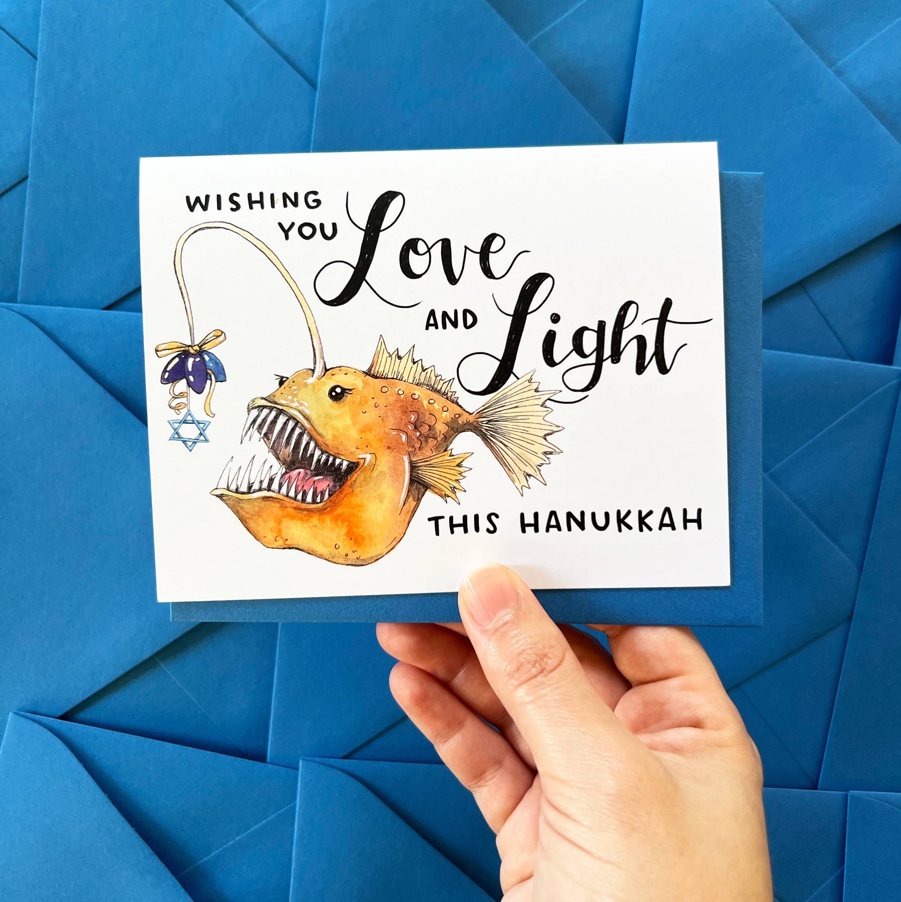 Anglerfish Love And Light Hanukkah Card – Because Science