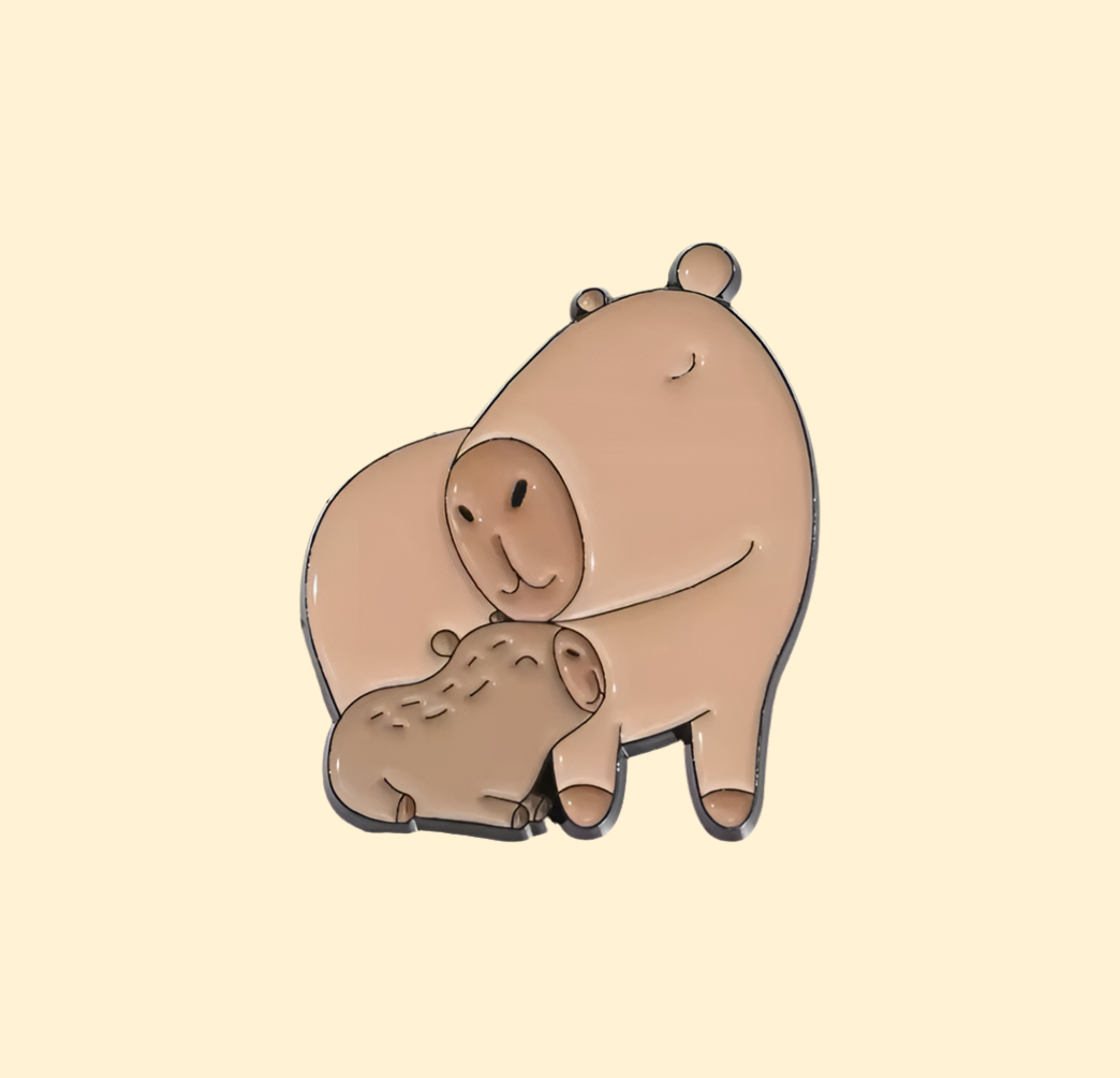 Capy Mommy Baby Enamel Pin – Because Science