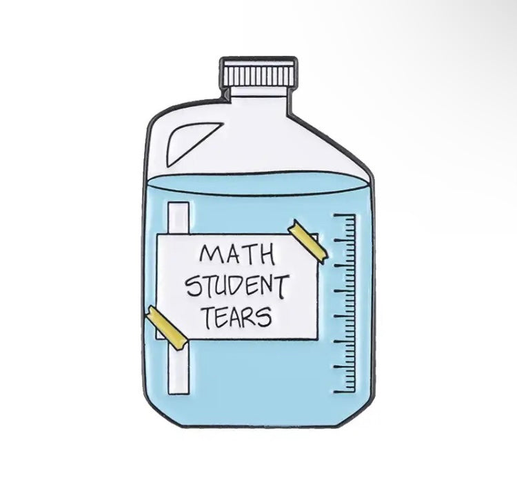 Math Student Tears Enamel Pin – Because Science