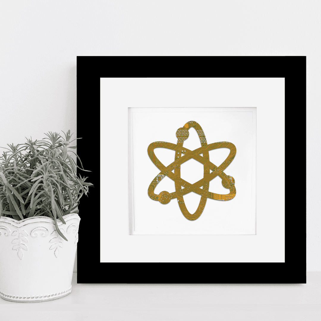 Atom Circuit Board Art - 8x8 – Because Science