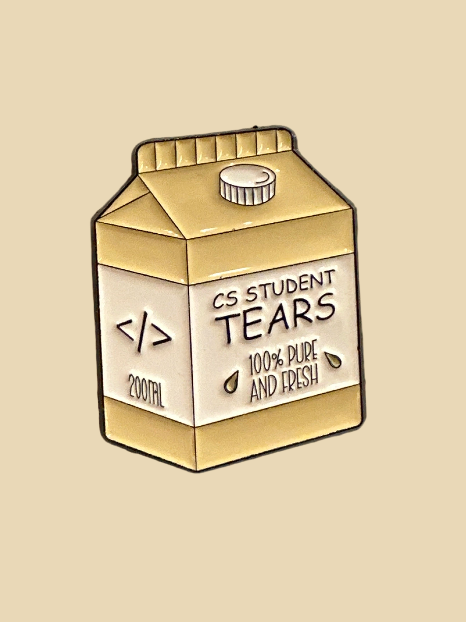 Computer Science Student Tears - Enamel Pin – Because Science