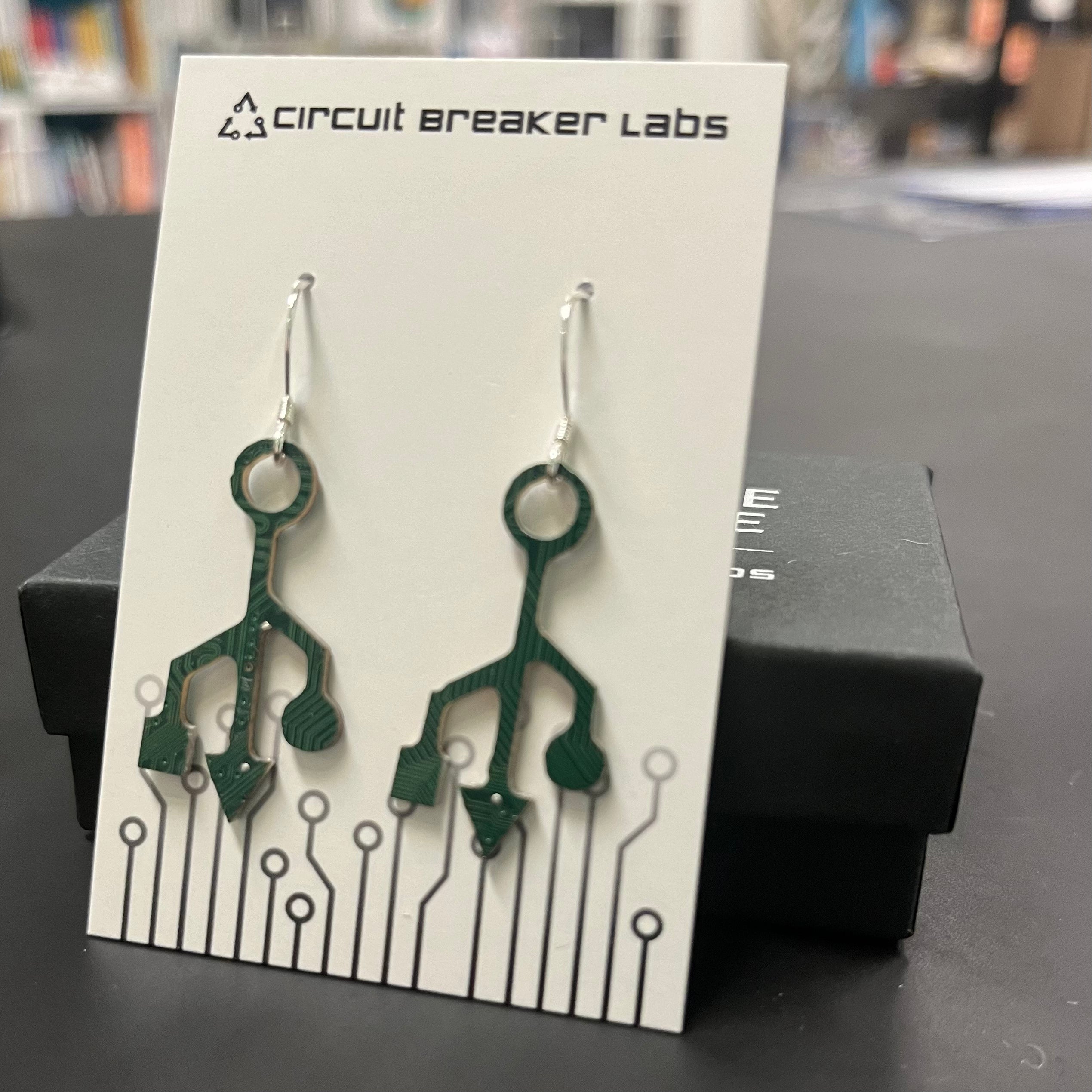 USB Symbol - Circuit Board Shape Earrings – Because Science