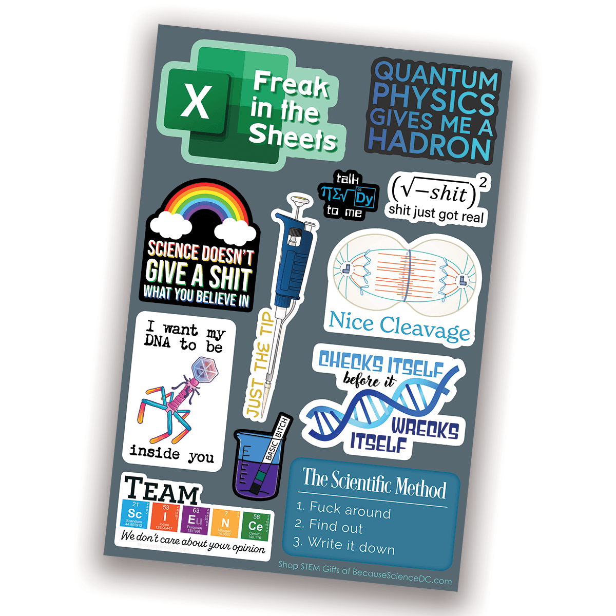 Snarky Lab - 4x6 Vinyl Sticker Sheet – Because Science