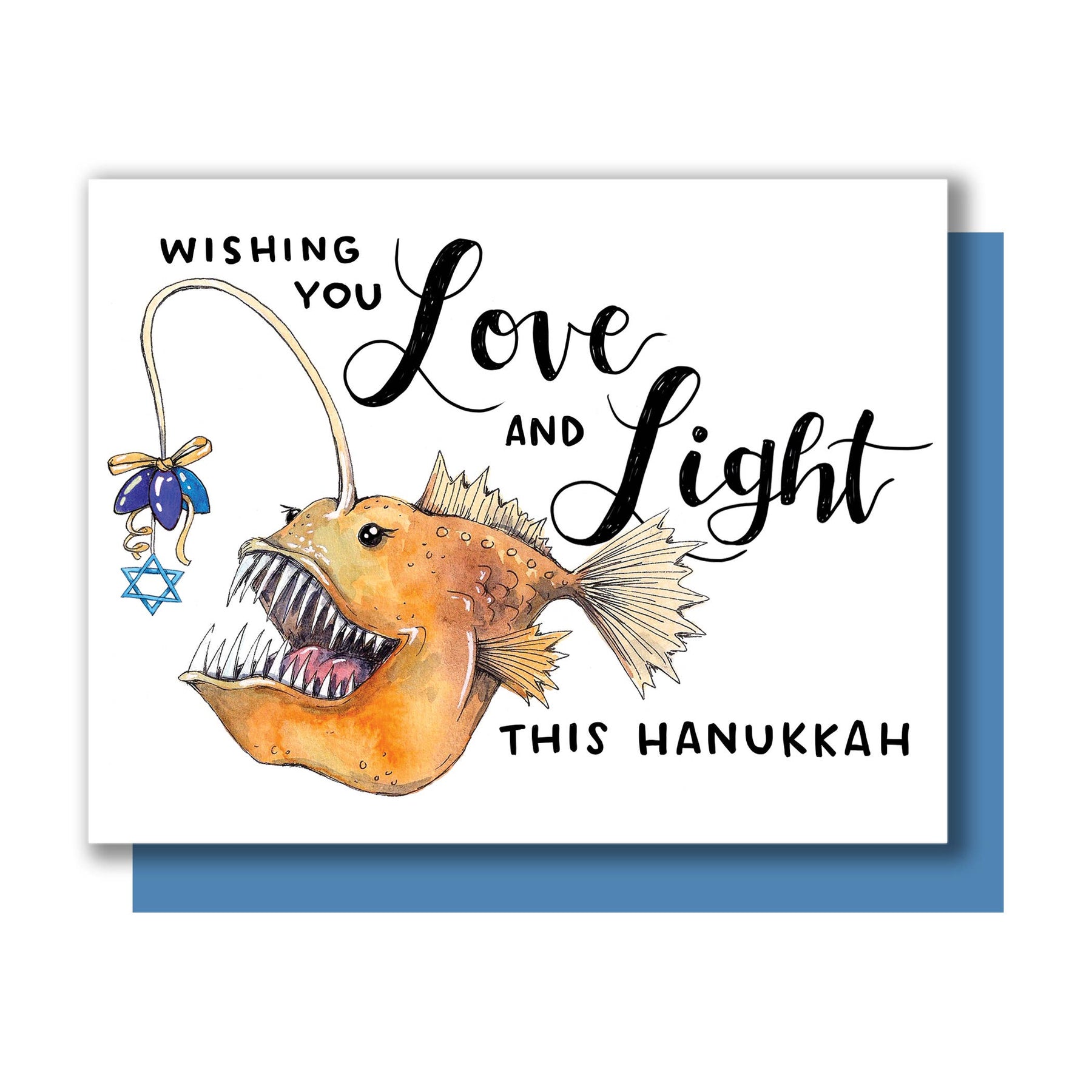 Anglerfish Love And Light Hanukkah Card – Because Science