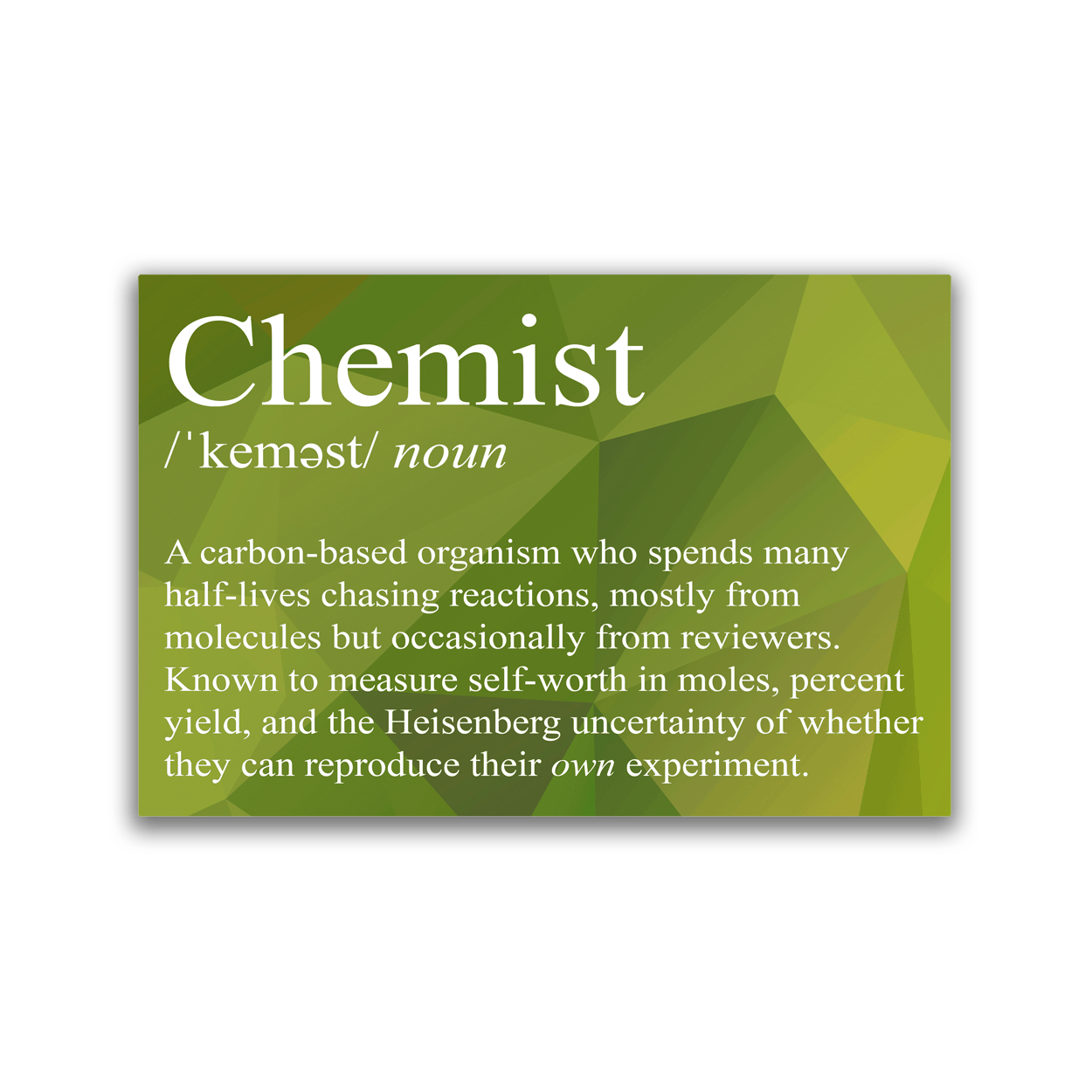 Chemist Snarky (updated) Definition - 2x3 Magnet – Because Science