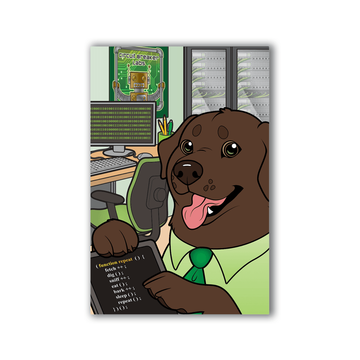 The STEM Dogs: Chocolate Lab Computer Science - 2x3 Magnet – Because ...