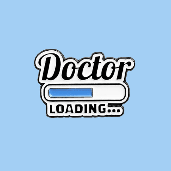 Doctor Loading... Enamel Pin – Because Science