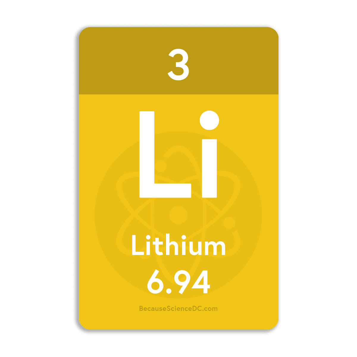 Lithium Element - Vinyl Sticker – Because Science