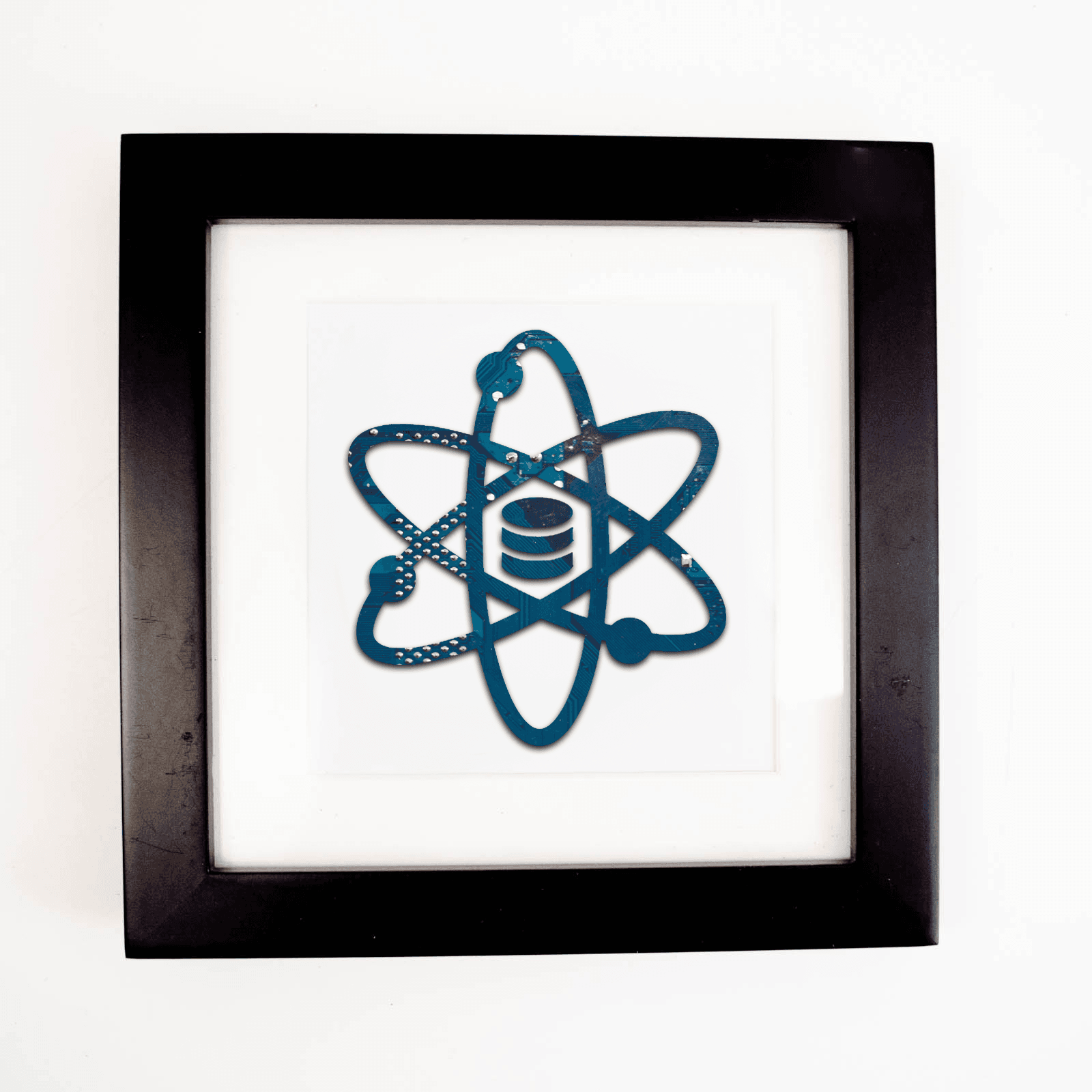 Data Science + Atom Circuit Board Art - Mini Square – Because Science