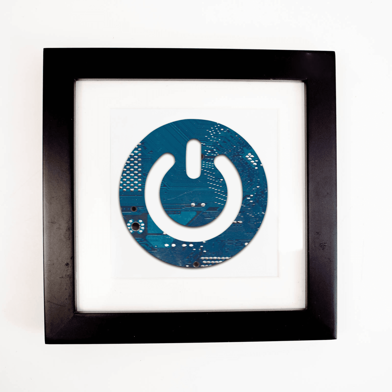 Power Button Circuit Board Art - Mini Square – Because Science