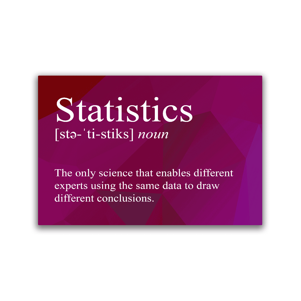 Statistics Snarky Definition - 2x3 Magnet – Because Science