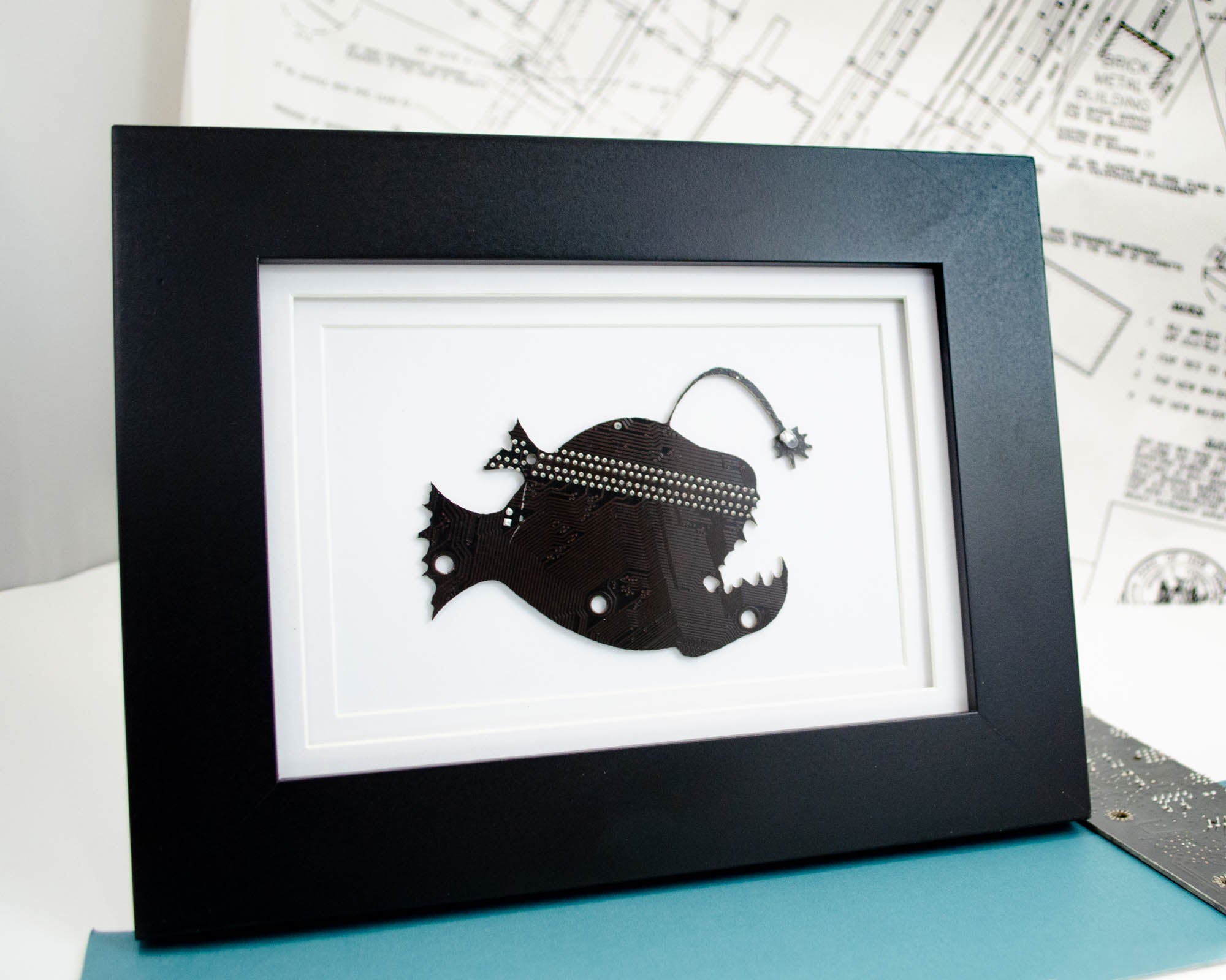Angler Fish Circuit Board Art - 5x7 – Because Science