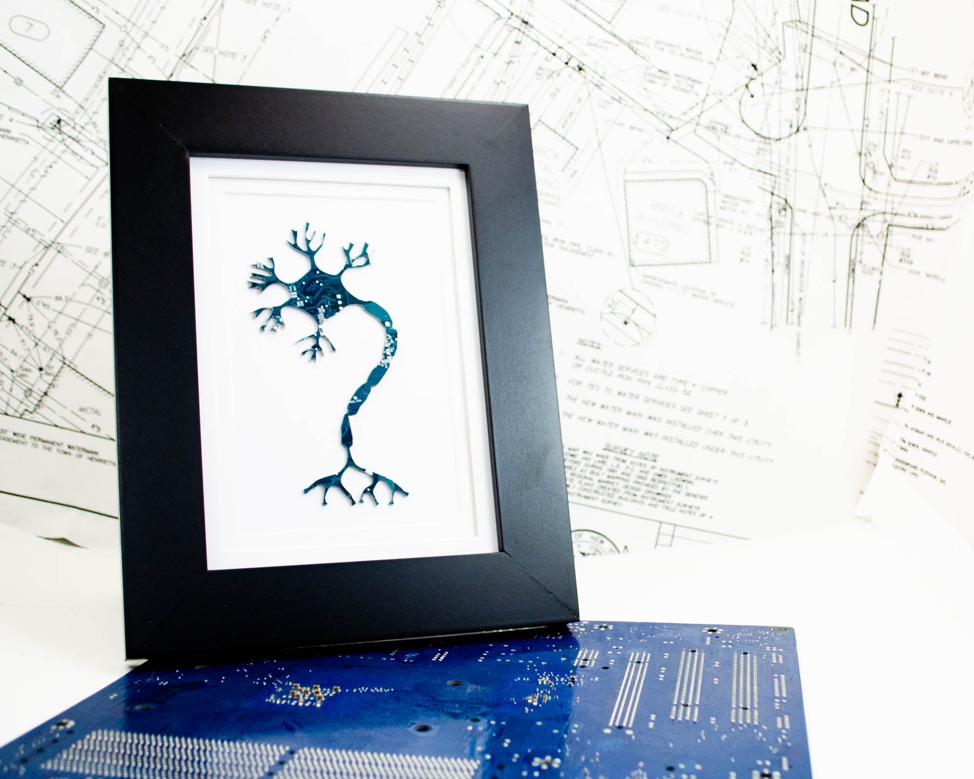 Neuron Circuit Board Art - 5x7 – Because Science