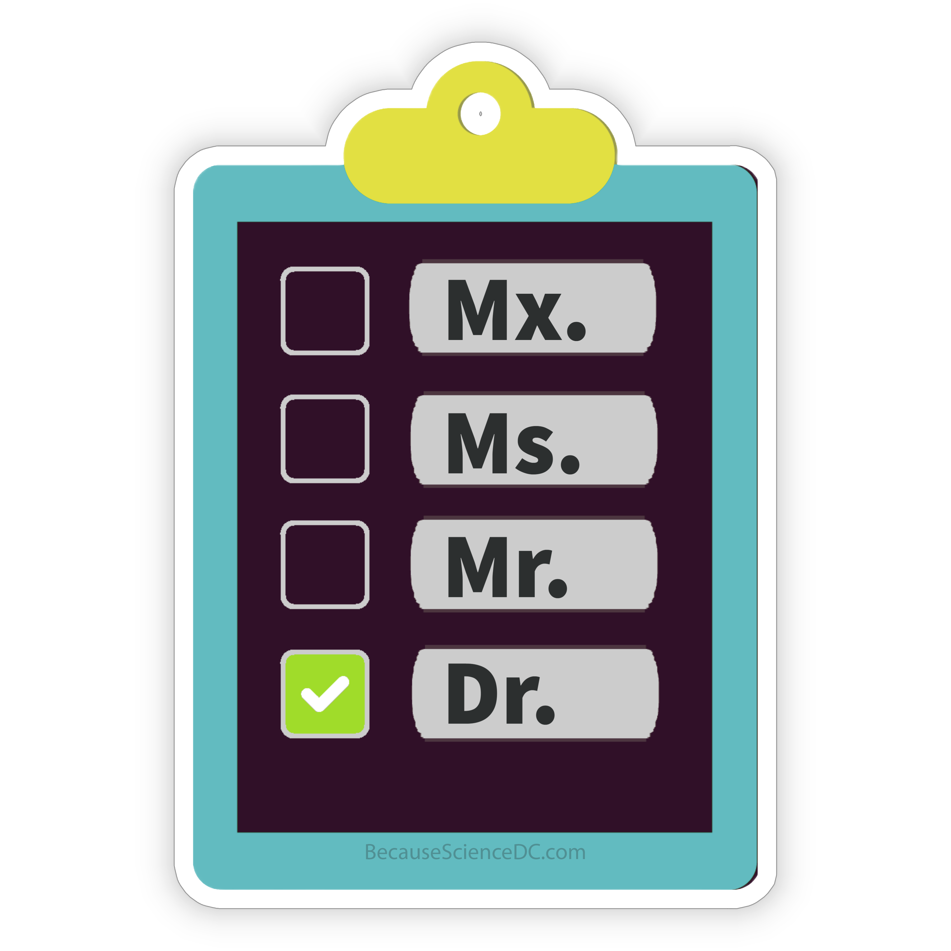 Doctor Prefix - Vinyl Sticker – Because Science