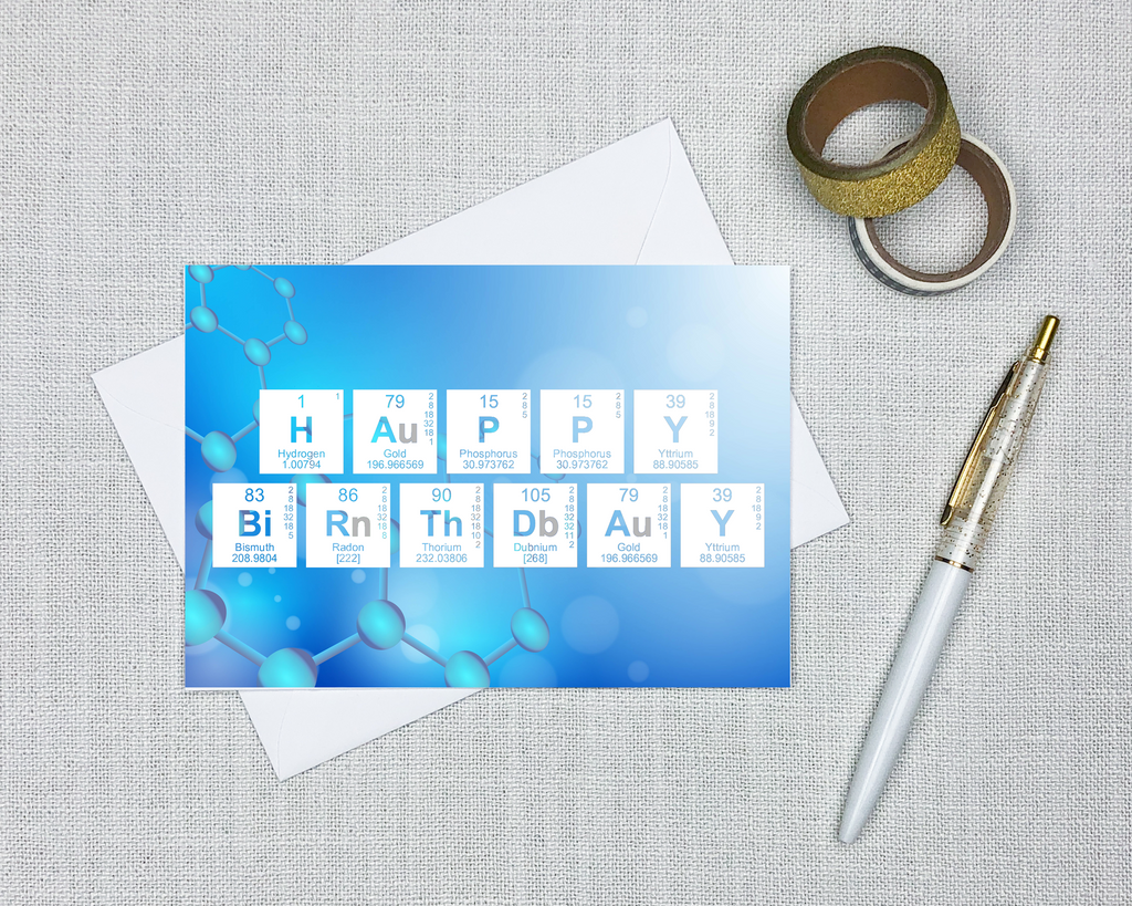 Elemental Birthday Card - Blank Chemistry Greeting Card – Because Science