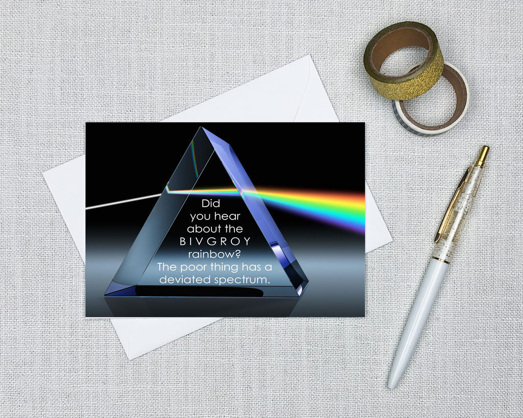 Deviated Spectrum - Punny Physics Greeting Card – Because Science