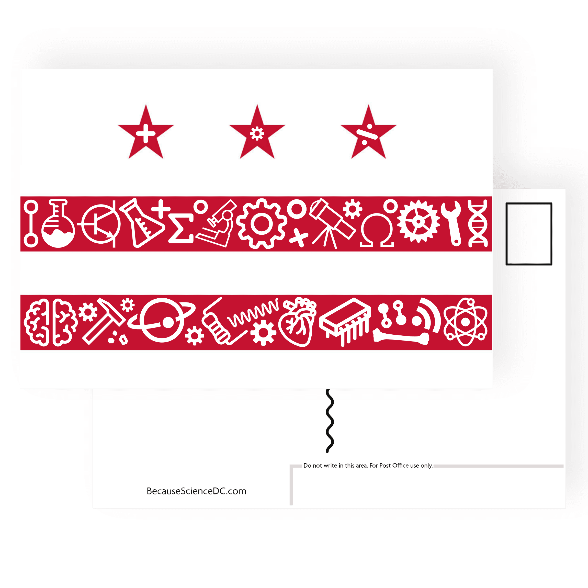 DC Flag of Science Postcard – Because Science
