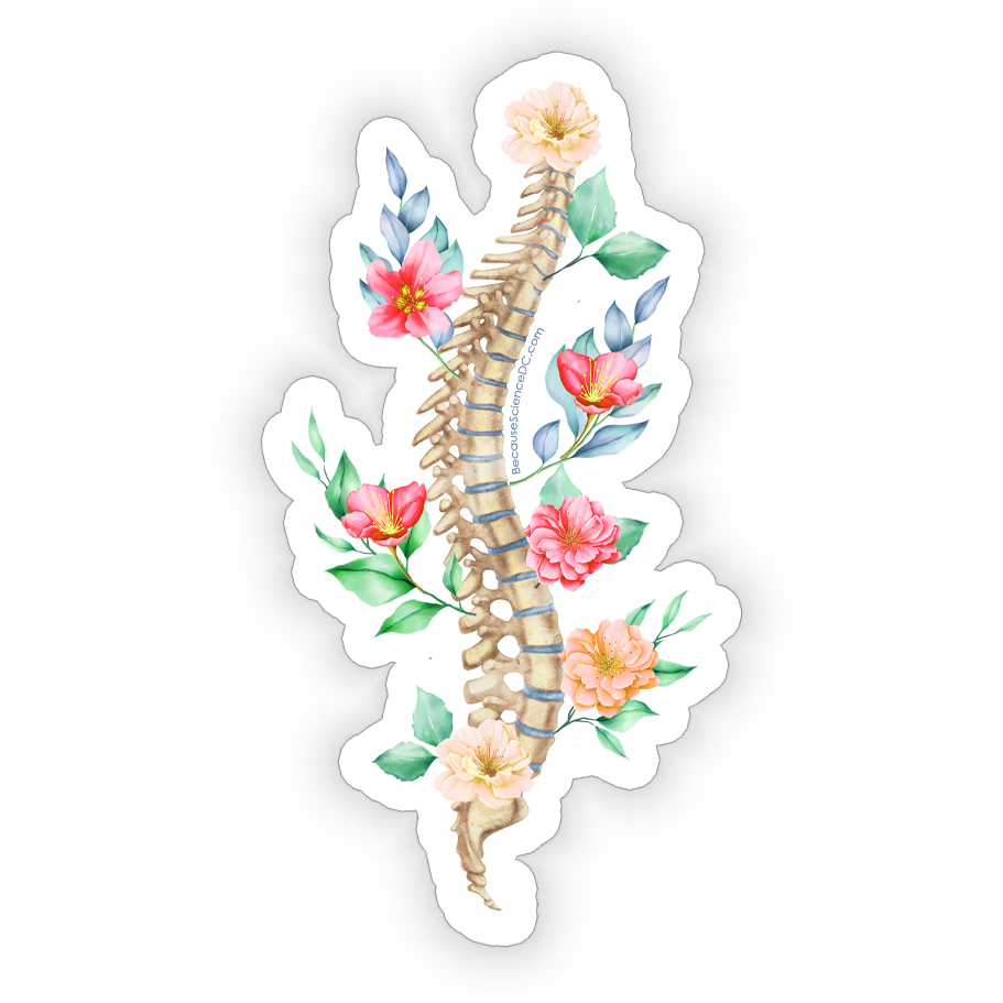 Floral Spine - Vinyl Sticker – Because Science