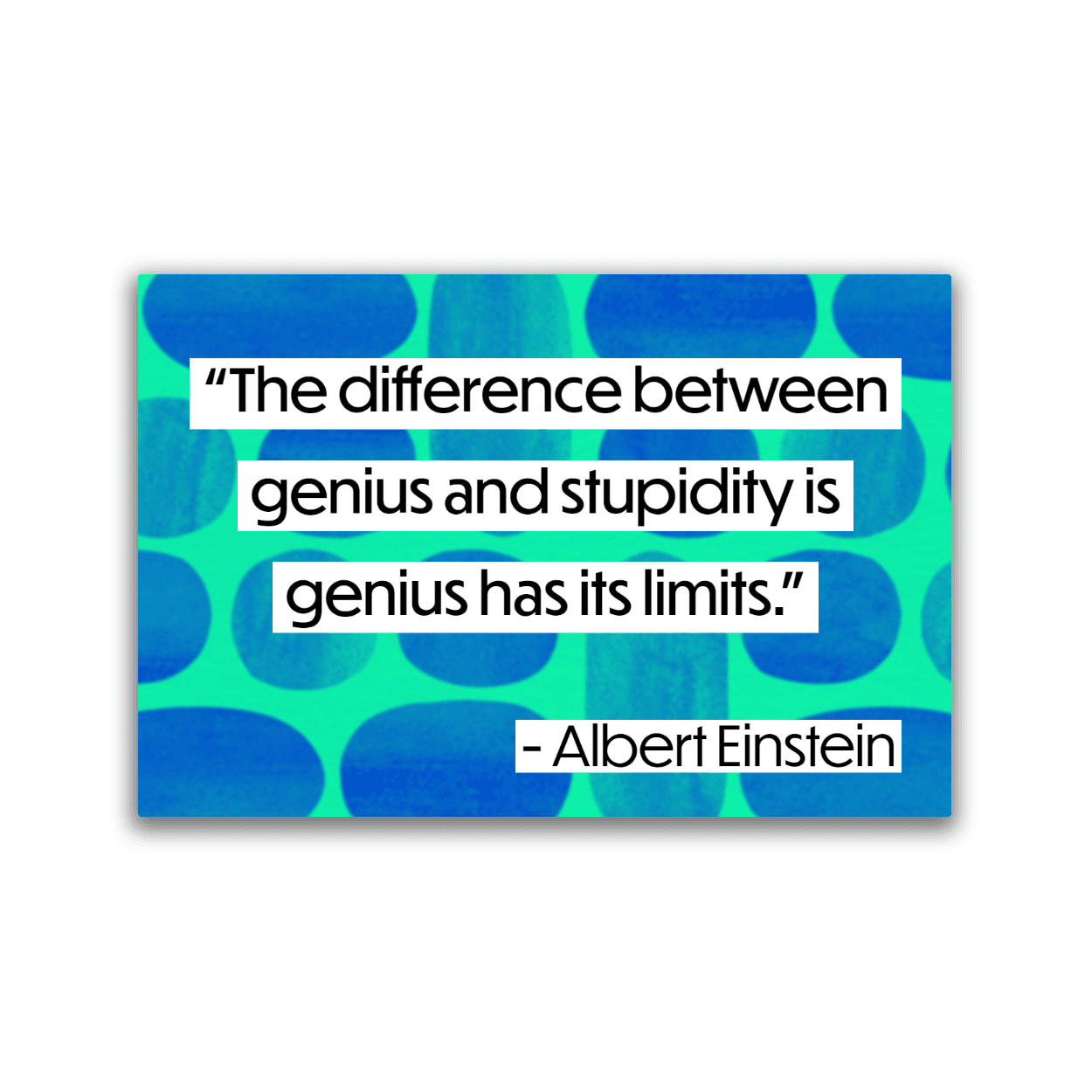 Genius - Albert Einstein | 2x3 Quote Magnet – Because Science
