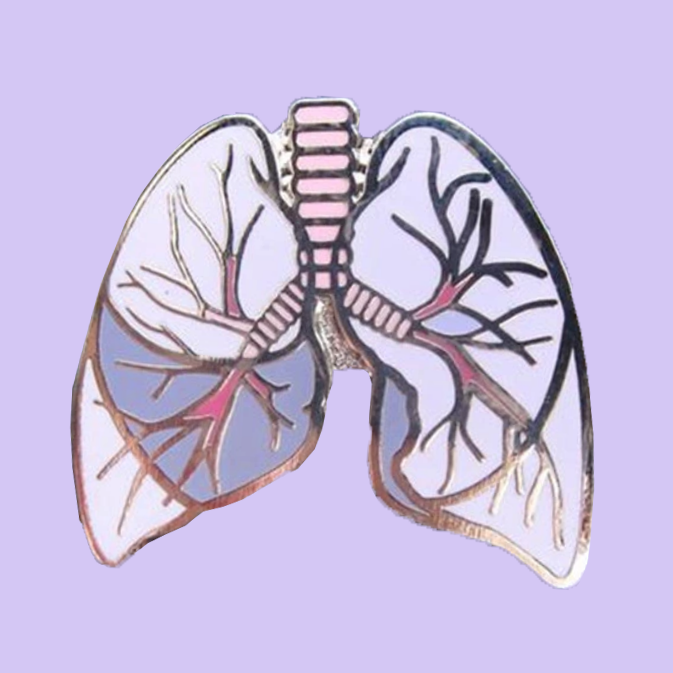 Anatomical Lung Enamel Pin – Because Science