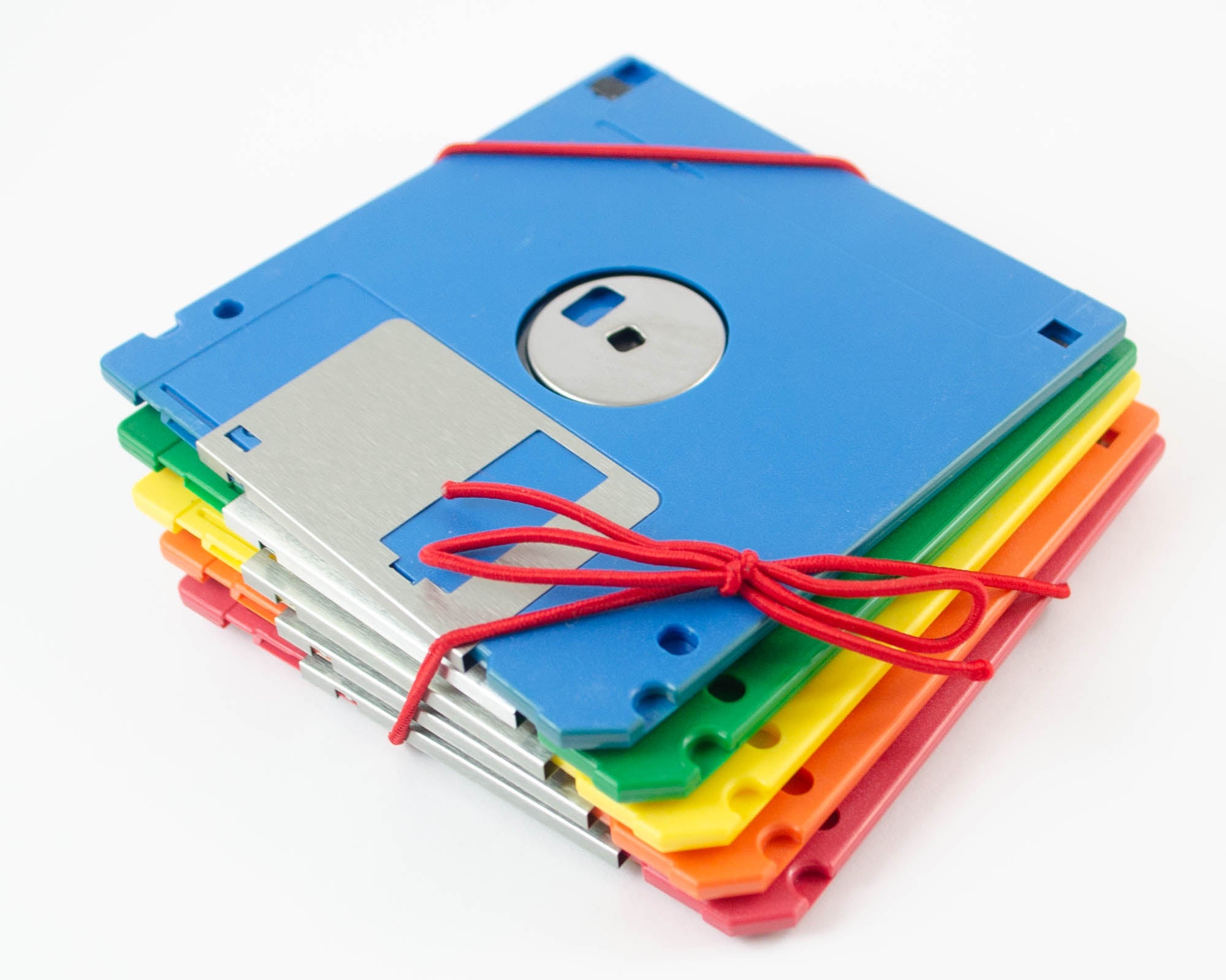 Rainbow Floppy Disc Coasters - Set of 5 – Because Science