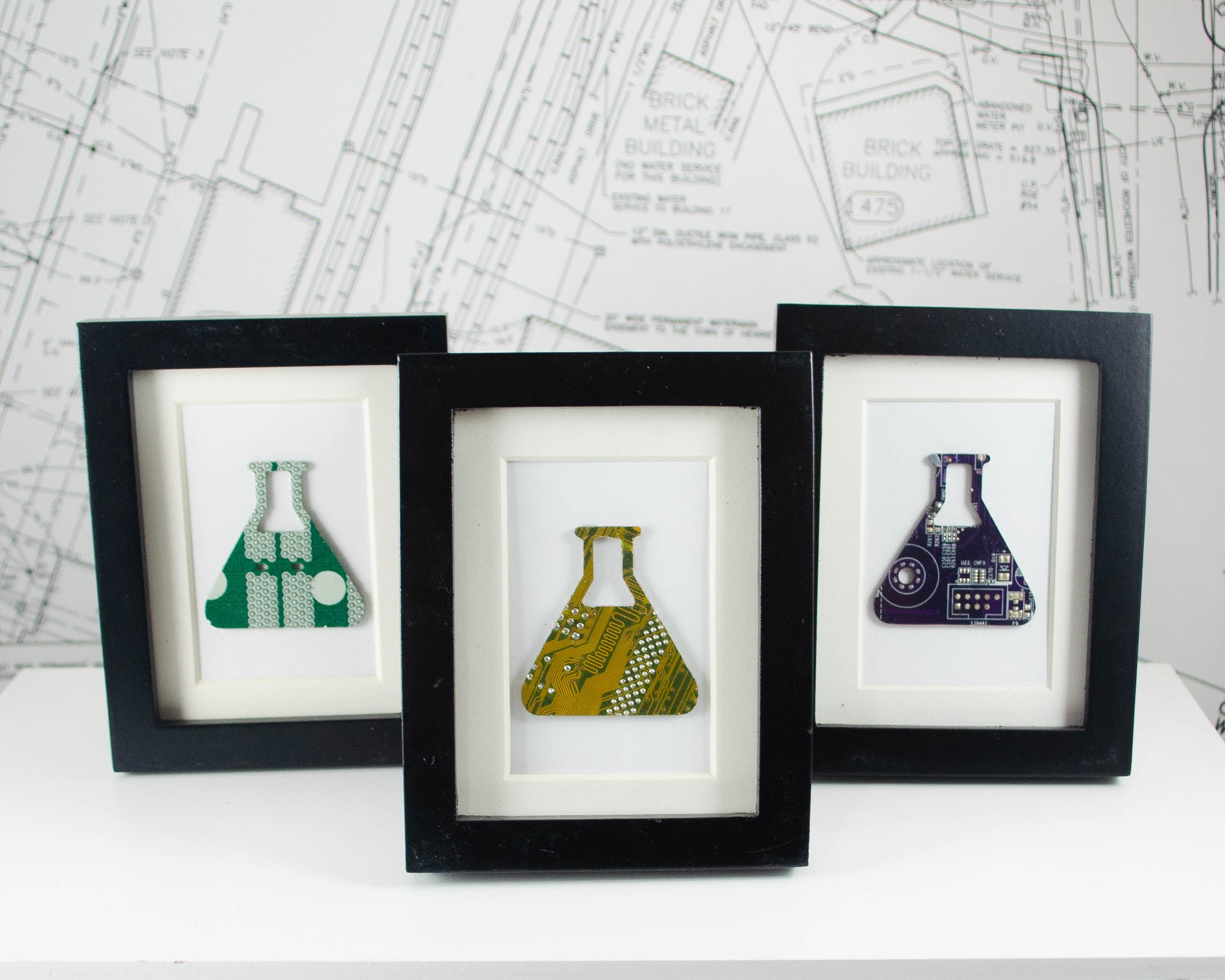 Mini Erlenmeyer Flask Framed Art – Because Science