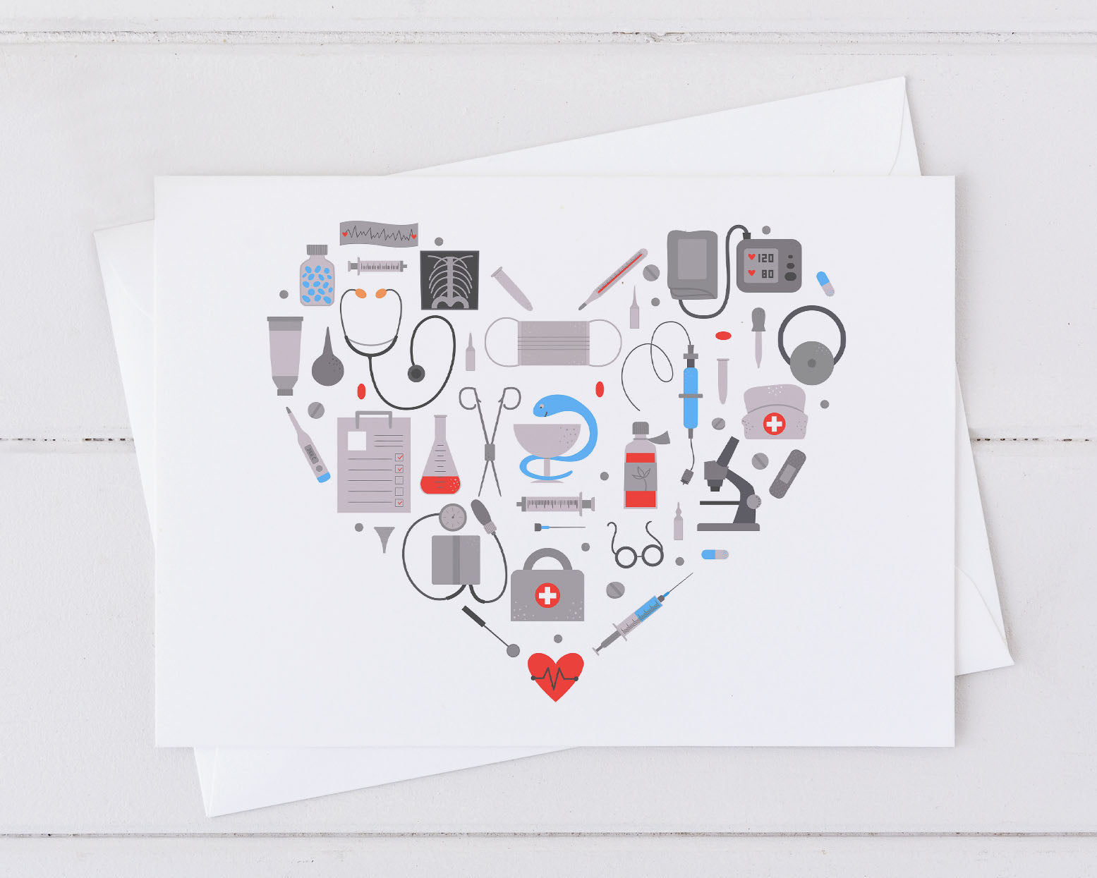Medical Heart Greeting Card – Because Science