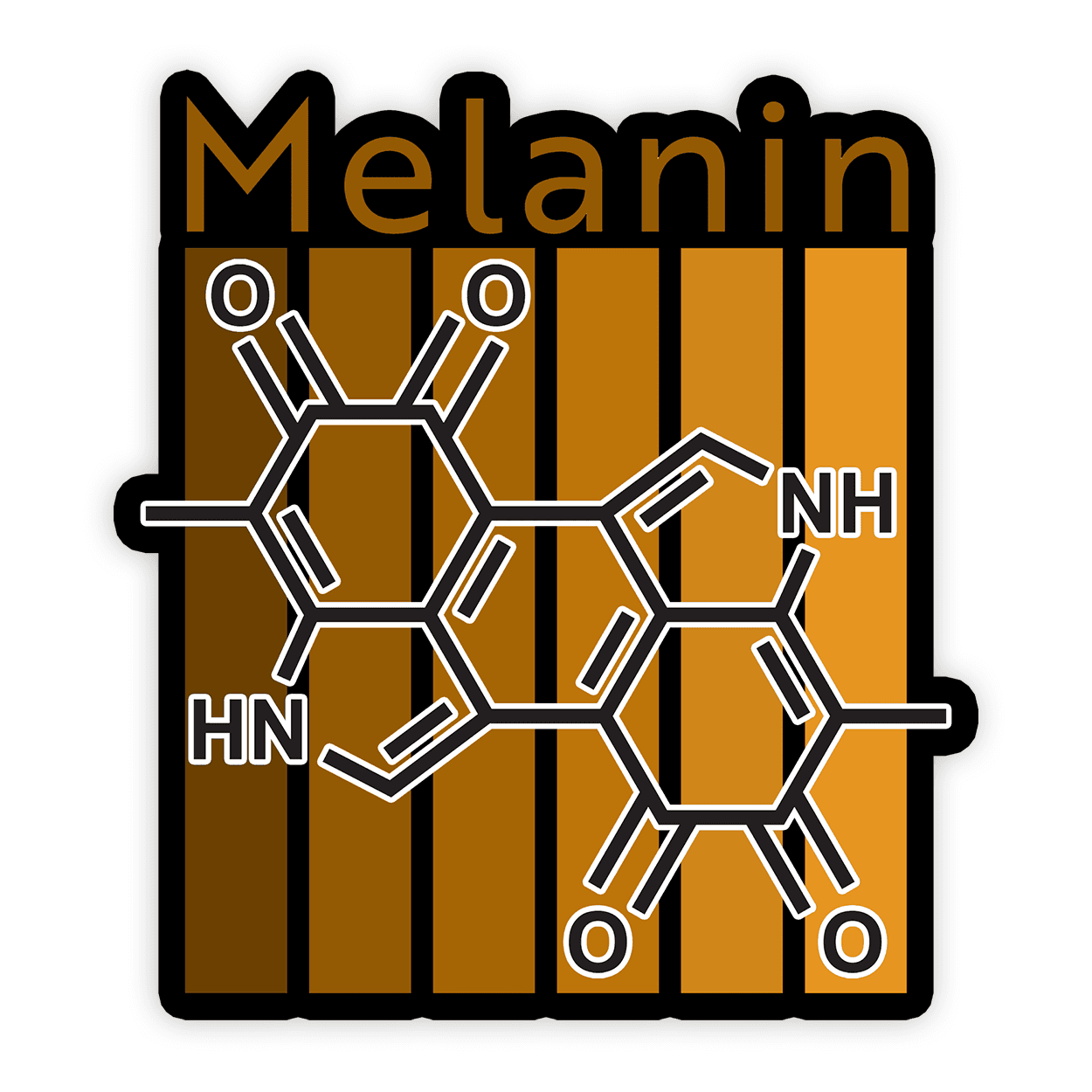Melanin Molecule - Vinyl Sticker – Because Science