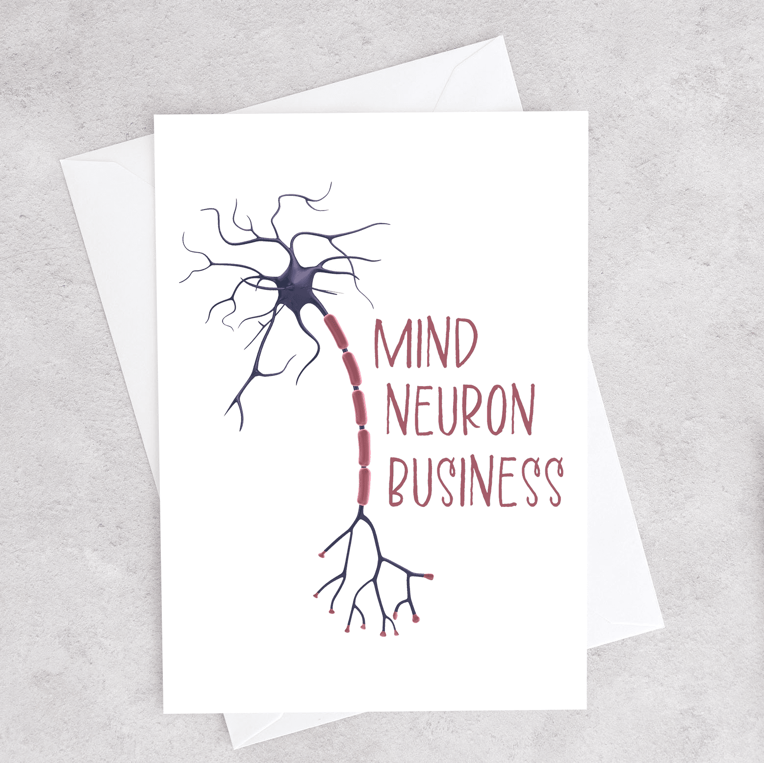 Mind Neuron Business Greeting Card – Because Science