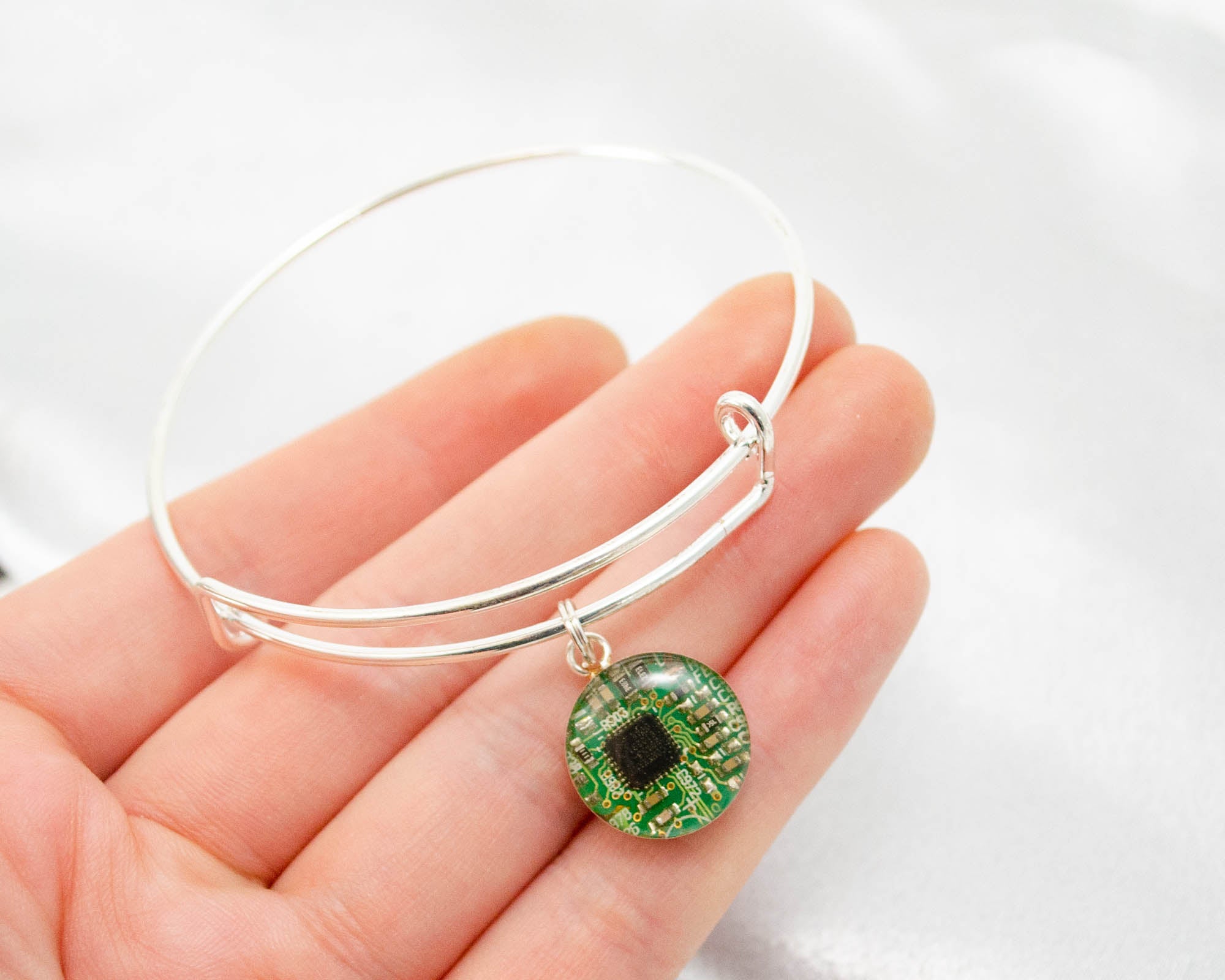 Circuit Board Expandable Bracelet - Bangle Bracelet – Because Science