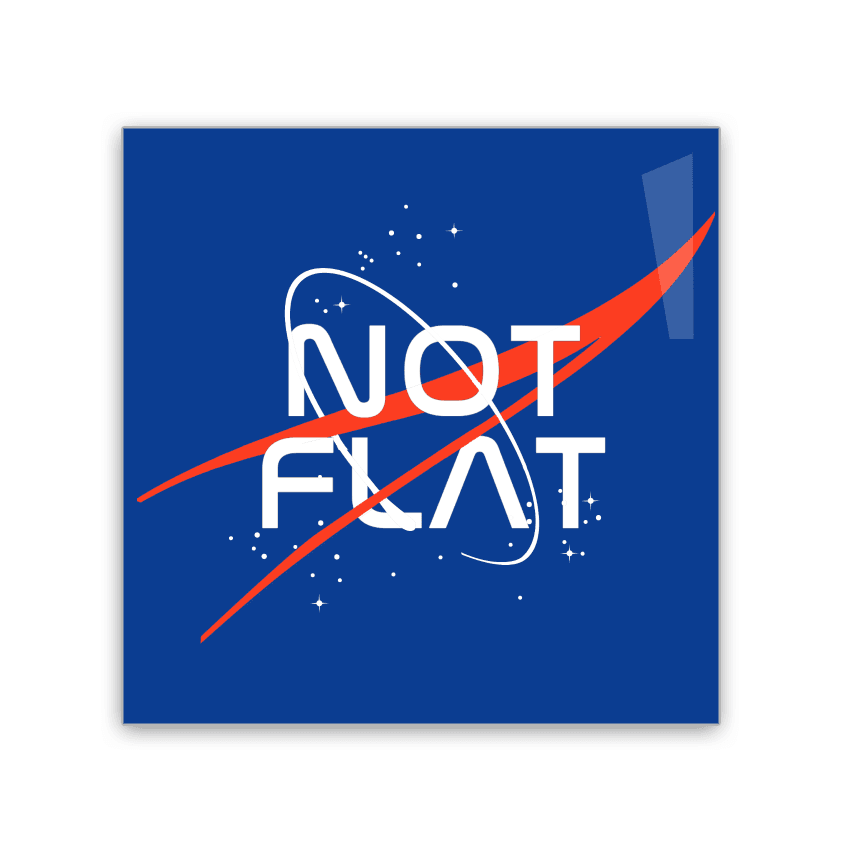 Nasa Symbol Flat Flat Earth NASA Logo Sticker