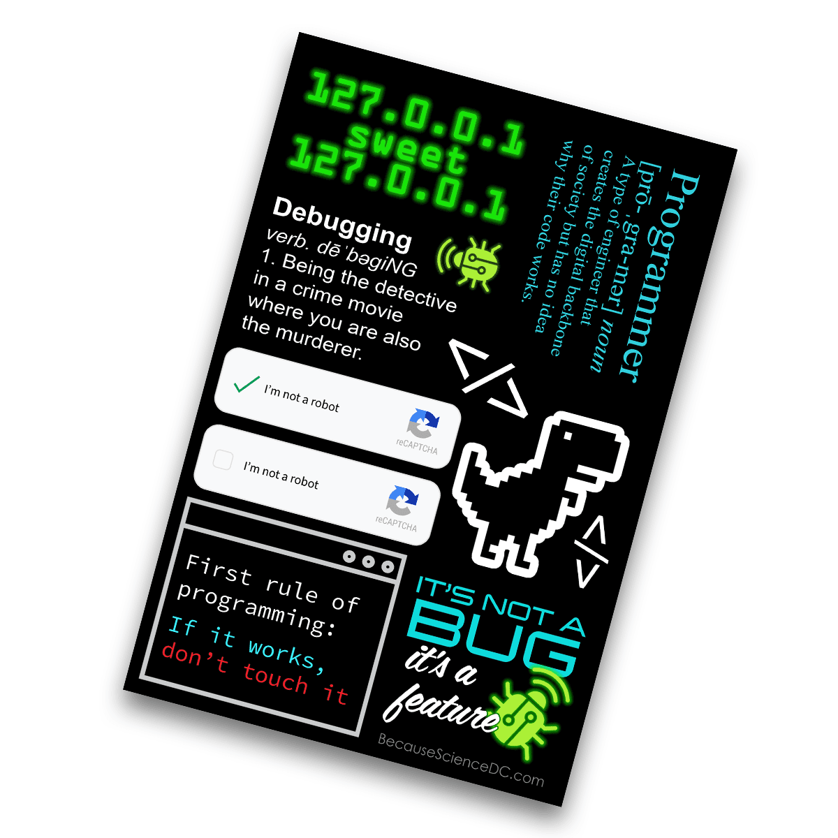 Snarky Programmer - 4x6 Vinyl Sticker Sheet – Because Science