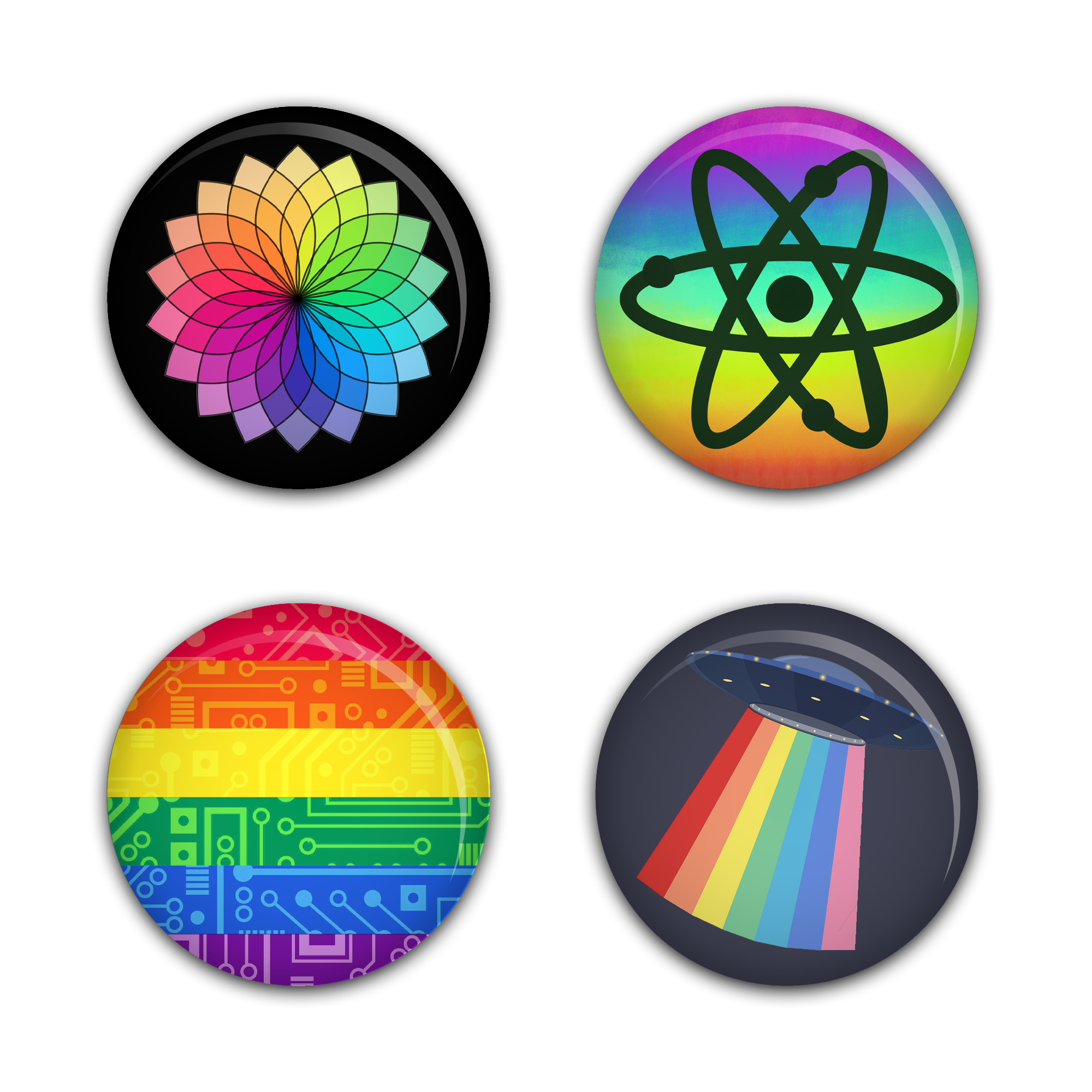 Rainbow Science Pin Set – Because Science
